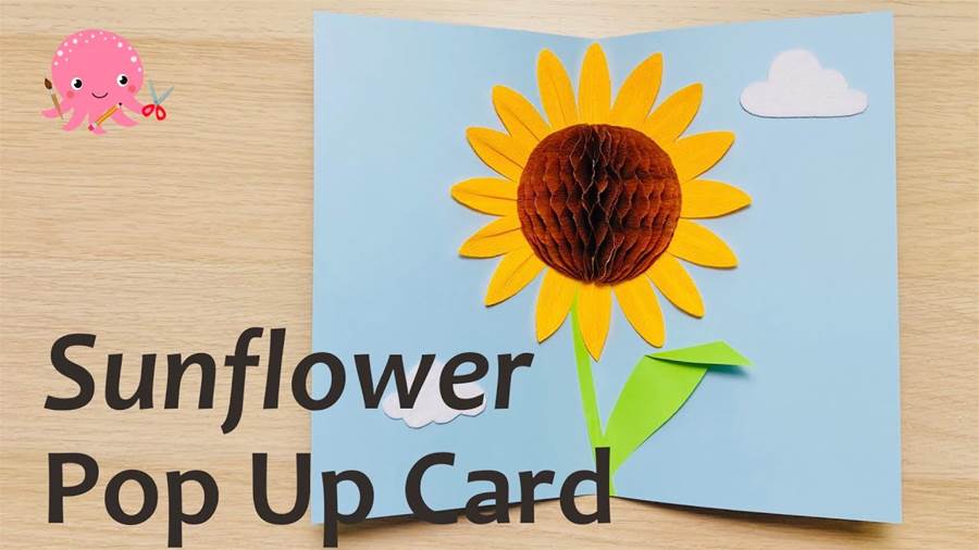 Handmade Sunflower Pop Up Card for Mother’s day | Flower Card Tutorial