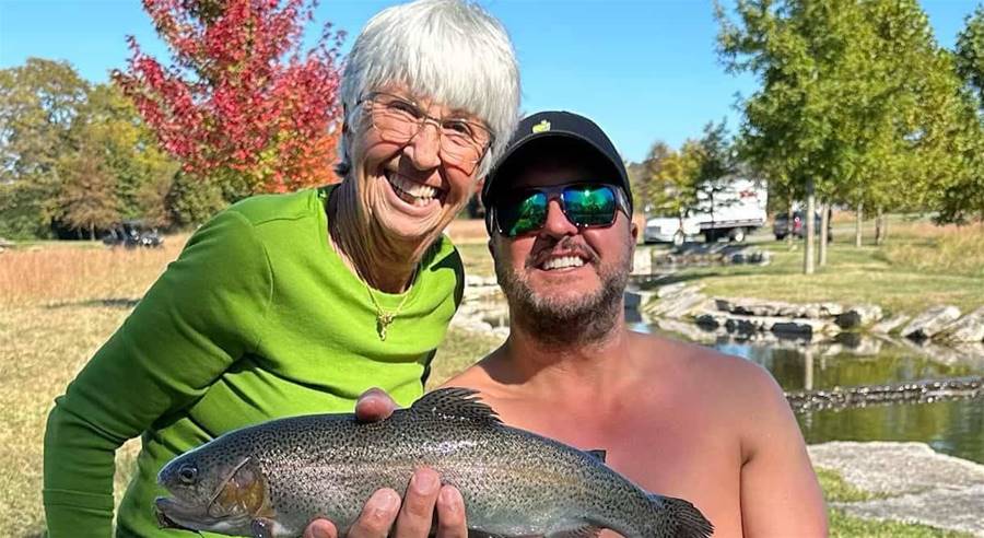 Luke Bryan and his mom, LeClaire, enjoy a relaxing fishing getaway ...