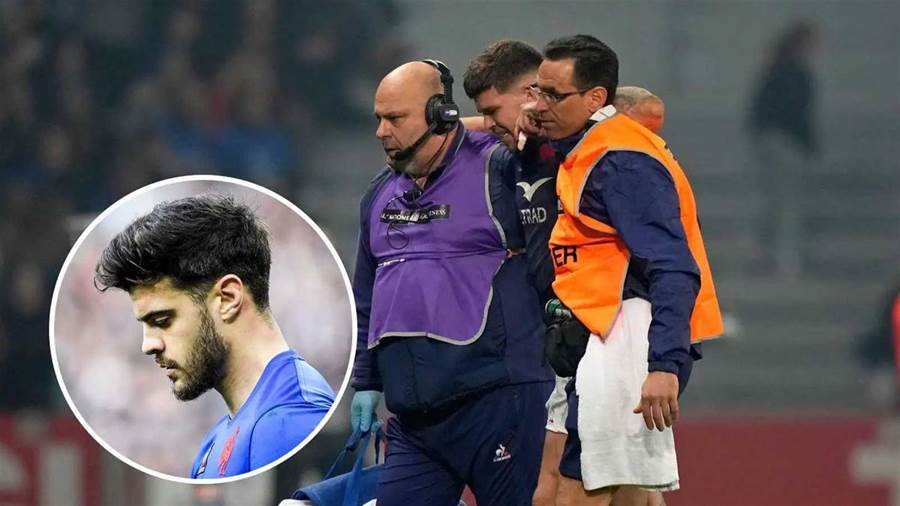 France fly-half crisis as Matthieu Jalibert forced off during Six ...